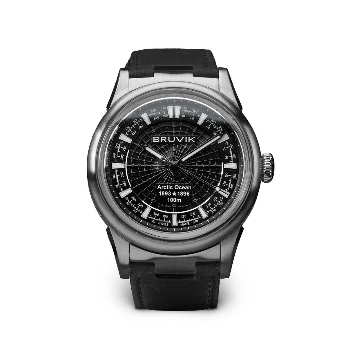 Bruvik Arctic Ocean Navigator Black | Urmaker Gjertsen